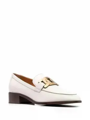 TOD'S Logo-plaque Leather Loafers