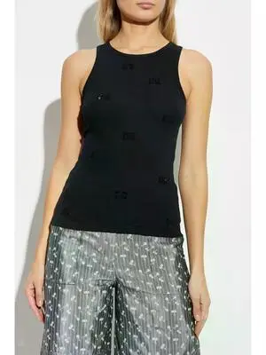 GANNI Rhinestone-embellished Tank Top