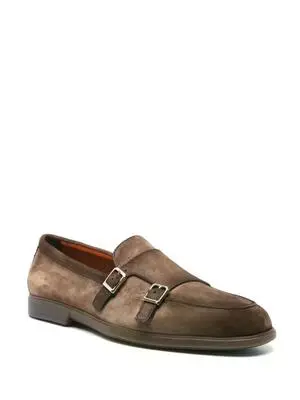 Santoni Suede Monk Shoes