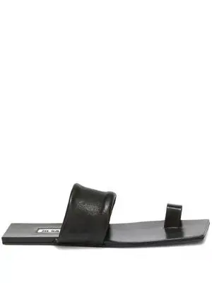 JIL SANDER Square Open-toe Leather Sandals