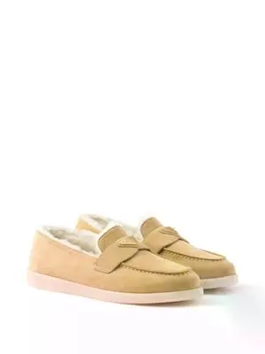 Prada Triangle-logo Loafers - Neutrals
