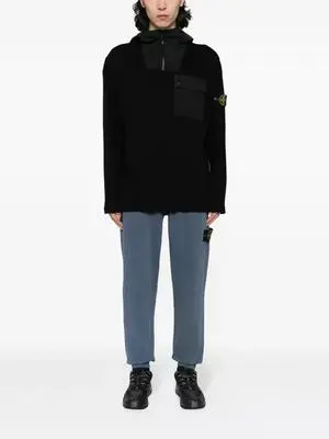 Stone Island Compass-badge Cotton Track Pants - Blue