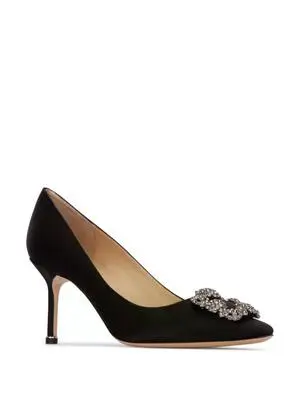 Manolo Blahnik 70mm Hangisi Pumps - Black