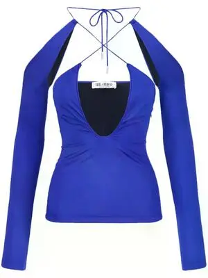 Attico Zane Cut-out Top - Blue