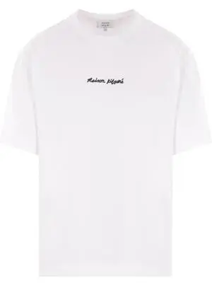 Maison Kitsuné Logo-embroidered T-shirt - White