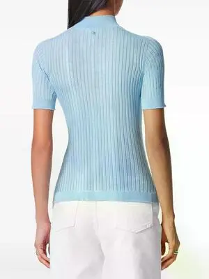 Versace Ribbed-knit Wool Top