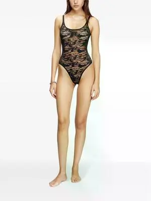 DIESEL® Sheer Lace Panelled Bodysuit