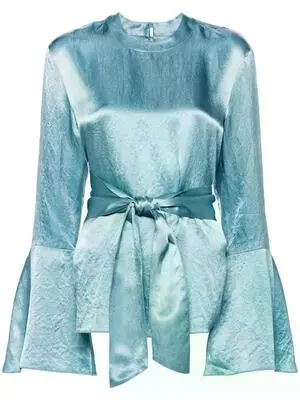 Nanushka Ilon Belted Blouse