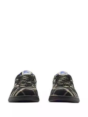 Burberry Checkered Lace-up Sneakers - Black