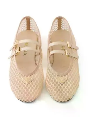 Prada Mesh Ballet Flats - Neutrals