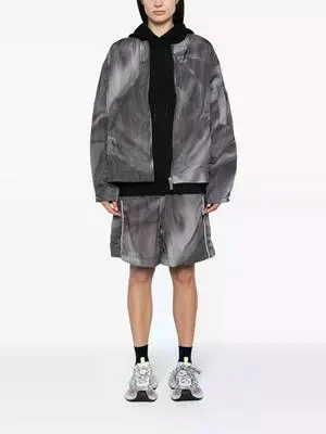 44 LABEL GROUP Crinkle Graphic-print Shorts