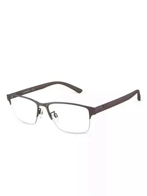 Emporio Armani Rectangle-frame Glasses - Grey