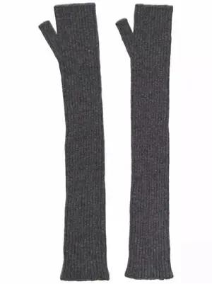 BARRIE Cashmere Fingerless Gloves - Grey