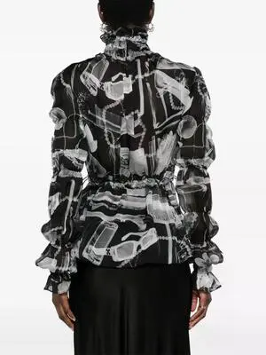 Off-White Xray Silk Blouse