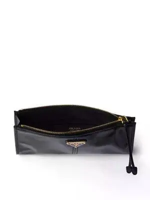 Prada Leather Pouch Bag - Black