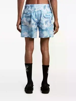 Palm Angels Sunset Print Swim Shorts