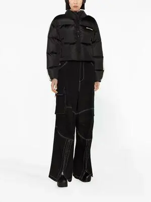 Palm Angels Logo-embroidered Puffer Jacket