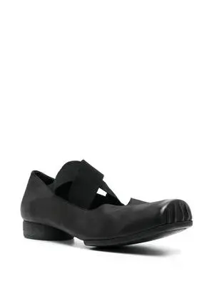 UMA WANG Criss-cross Ballet Flats - Black