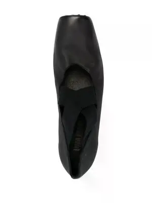 UMA WANG Criss-cross Ballet Flats - Black
