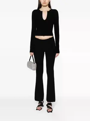 Alexander Wang Ribbed Chain-link Flared Trousers