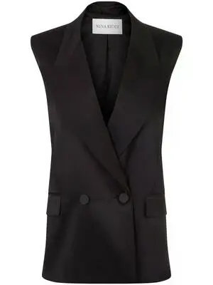 Nina Ricci Double-breasted Satin Blazer
