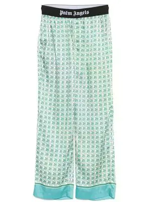 Palm Angels Monogram-print Trousers - Green