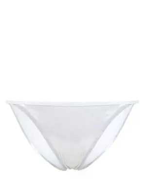 Dsquared2 High-cut Metallic Bikini Bottoms - Silver