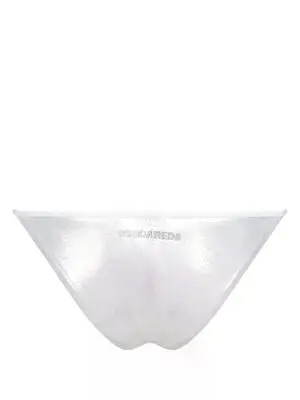 Dsquared2 High-cut Metallic Bikini Bottoms