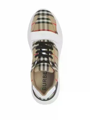 Burberry Check Suede Sneakers