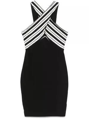 Patrizia Pepe Striped-panel Mini Dress