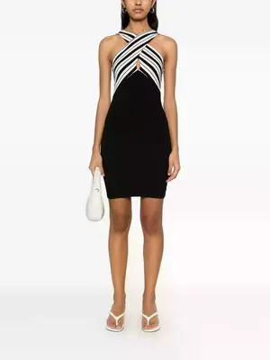 Patrizia Pepe Striped-panel Mini Dress
