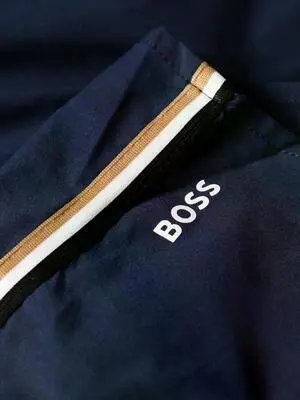 BOSS Logo-print Swim Shorts - Blue