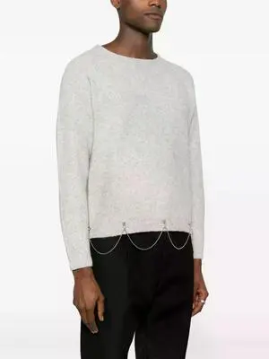 Random Identities Crystal-embellished Wool-blend Jumper