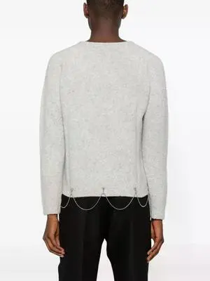 Random Identities Crystal-embellished Wool-blend Jumper