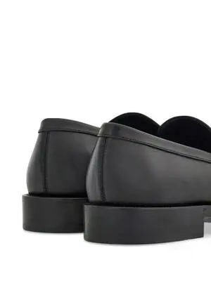 FERRAGAMO Gancini-plaque Leather Loafers