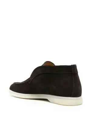 SCAROSSO Suede Ankle Boots - Brown