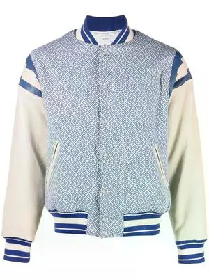 Rhude Diamond-jacquard Baseball Jacket