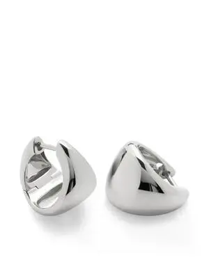 Monica Vinader Small Tapered Hoop Earrings - Silver