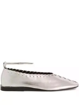JIL SANDER Metallic Ballet Flats