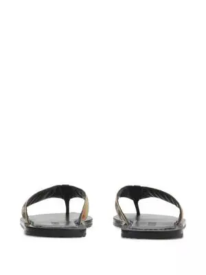 Burberry Check Sandals - Neutrals