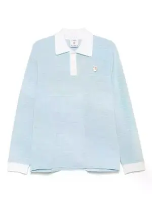 Casablanca Velour Striped Polo Shirt