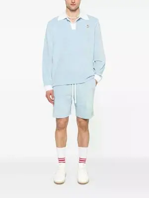Casablanca Velour Striped Polo Shirt