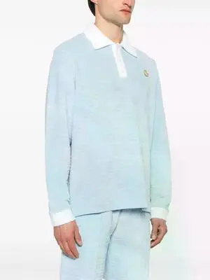Casablanca Velour Striped Polo Shirt