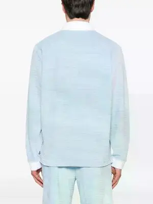 Casablanca Velour Striped Polo Shirt