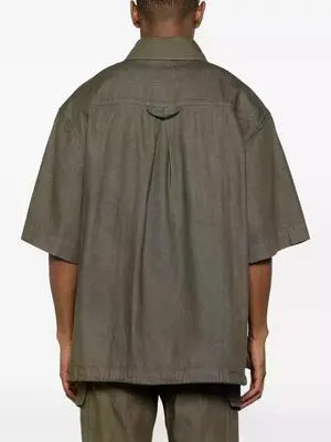 Alexander McQueen Embroidered-logo Denim Polo Shirt