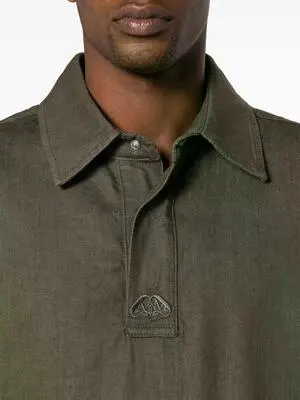 Alexander McQueen Embroidered-logo Denim Polo Shirt