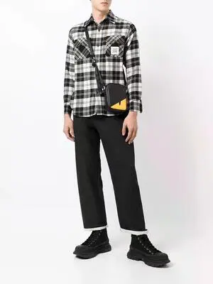 FUMITO GANRYU Pleated Flannel Shirt