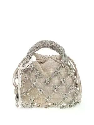 Kurt Geiger Small Macramé Tote Bag
