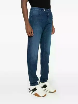 Incotex Logo-patch Tapered Jeans