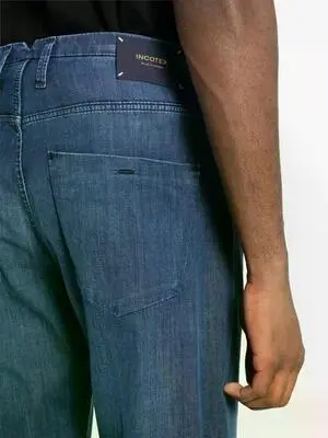 Incotex Logo-patch Tapered Jeans
